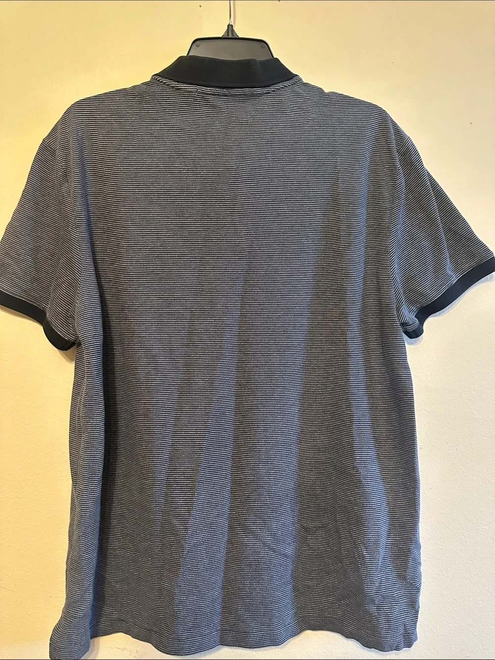 Calvin Klein | Shirts | Calvin Klein Mens Blue Microstripe Polo With ...